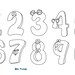 Number Faces Svg, Numbers Clipart, Numbers From 0 to 9, Funny Emoticon ...