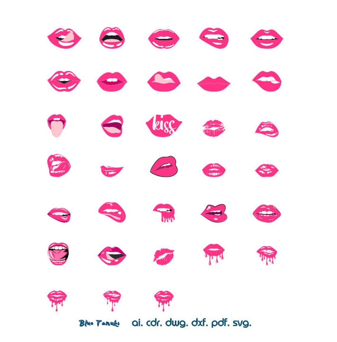 Lips SVG, Lips Print Svg, Kiss SVG, Red Lips Svg, Dripping Lips Svg ...