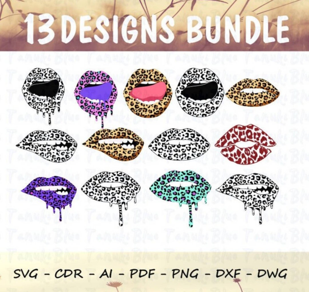 Leopard Lips Svg, Bundle Leopard Lips, Kiss SVG, Kiss Leopard SVG ...