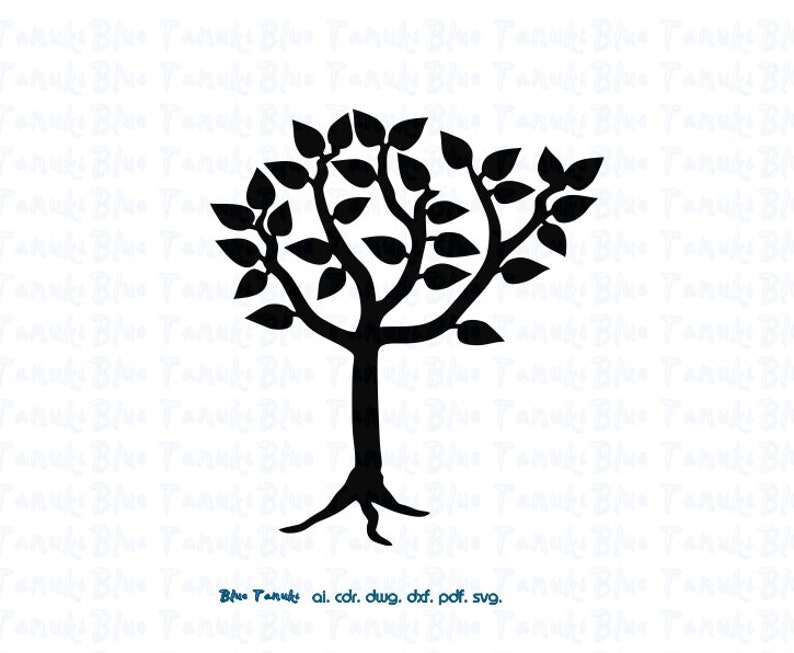 Tree With Leaves Svg, Tree Svg, Forest Svg Bundle, Woodland Svg, Bare ...