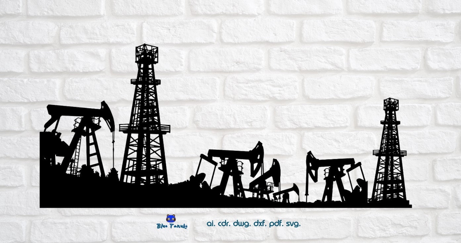 Oil Field Scene Oil Derrick Svg Oil Rig Svg Oil Pump Svg - Etsy