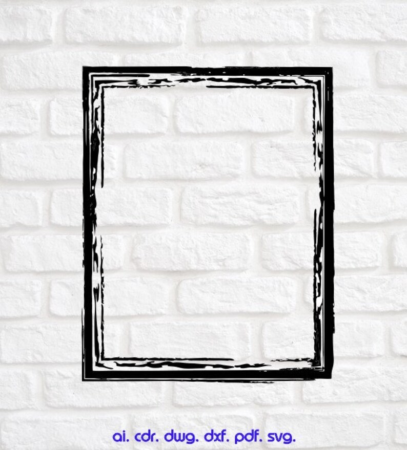 Distressed Frame Svg, Grunge Frame Svg, Square Frame Svg,frame Clipart ...