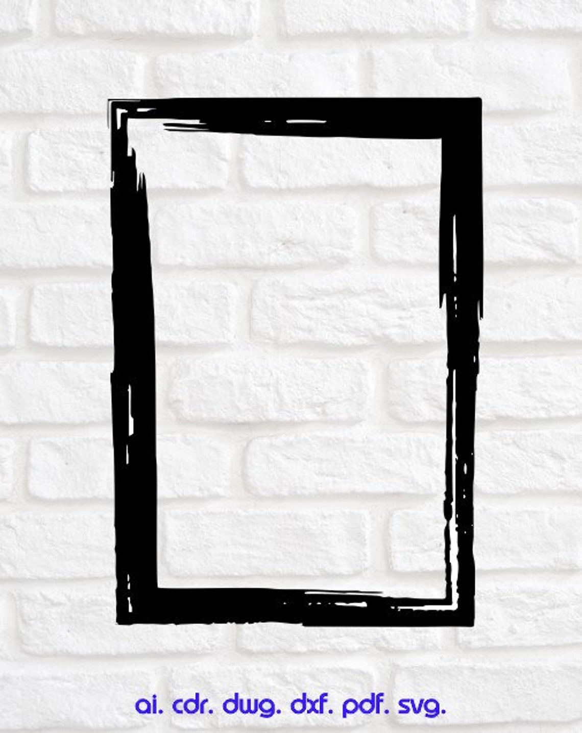 Distressed Frame Svg Grunge Frame Svg Square Frame Svgframe - Etsy