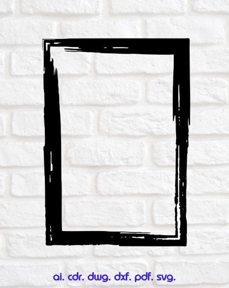 Distressed Frame Svg Grunge Frame Svg Square Frame Svgframe - Etsy