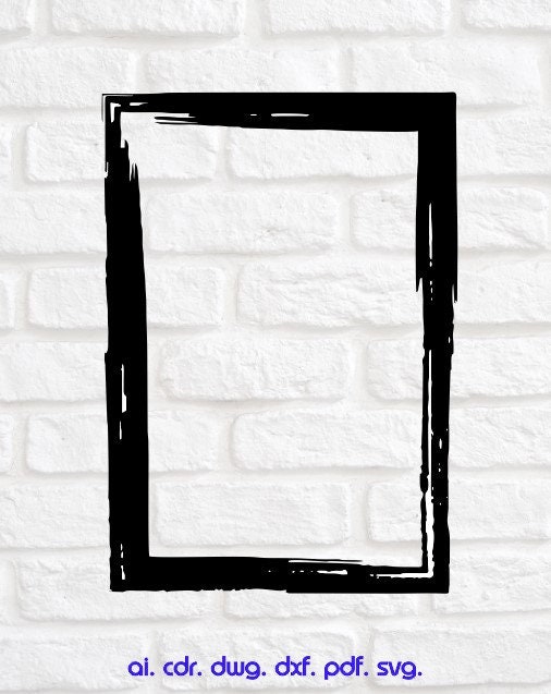 Distressed Frame Svg Grunge Frame Svg Square Frame Svgframe - Etsy