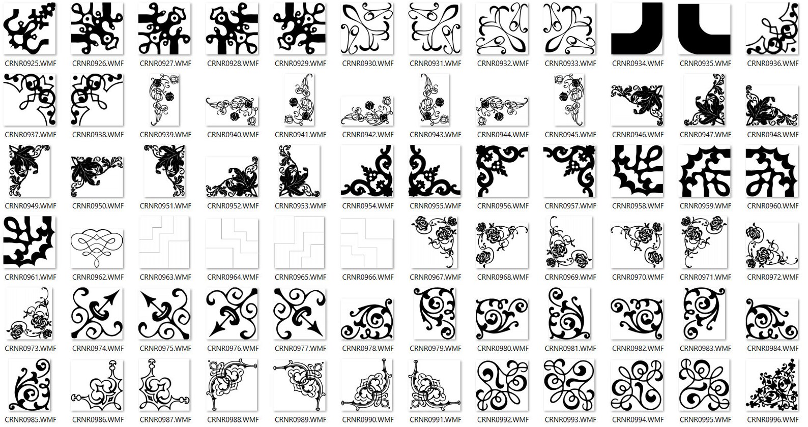 90 Corner Vector Pack /instant Digital Download /cdr, Wmf, Cmx Files ...