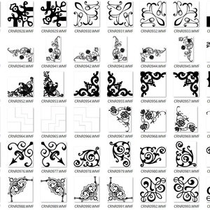 90 Corner Vector Pack /instant Digital Download /cdr Wmf - Etsy