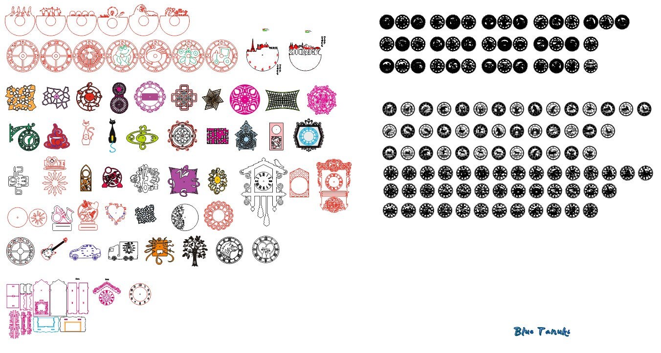 SVG 80 ELEMENTS Clock Vector Pack / Wall Clock/ Digital Download / CDR ...