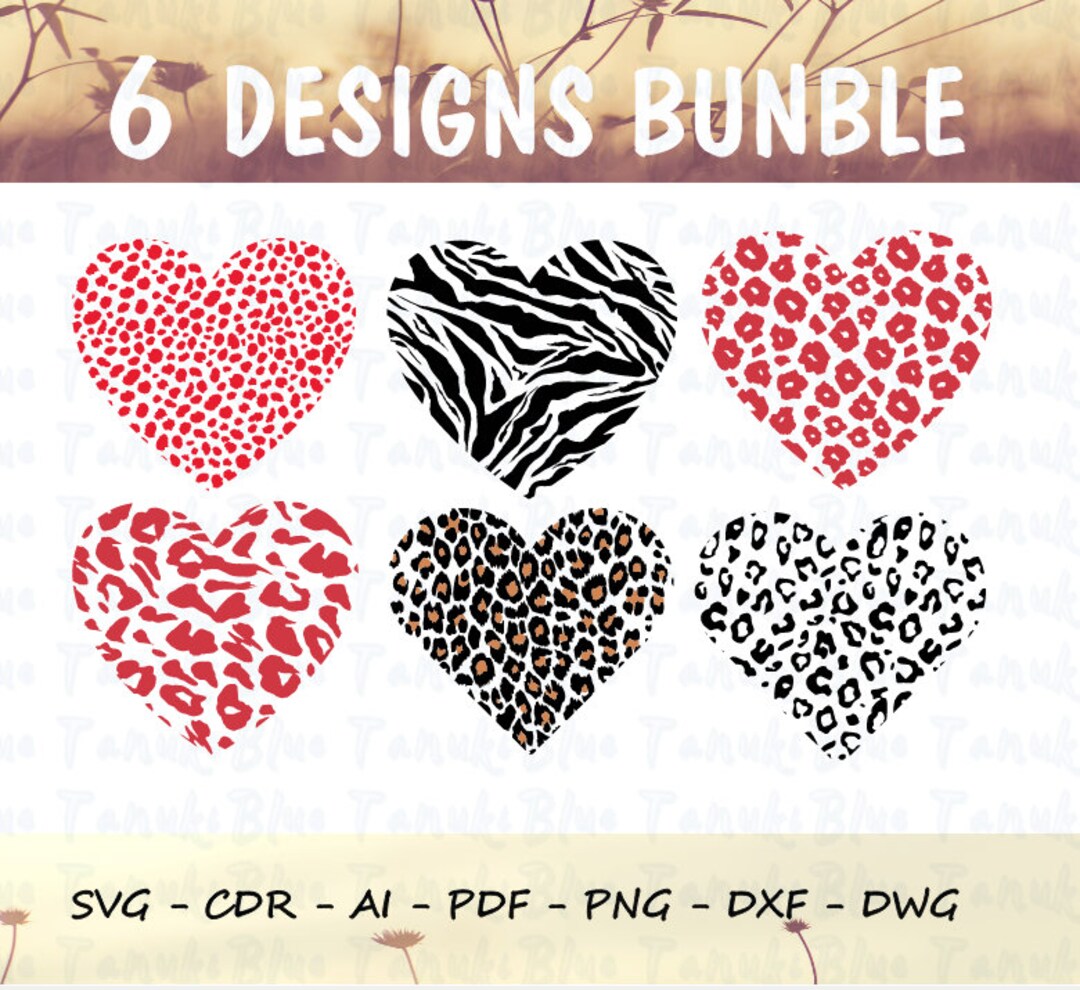 Leopard Heart SVG Cheetah Heart Svg Cheetah Print Leopard - Etsy