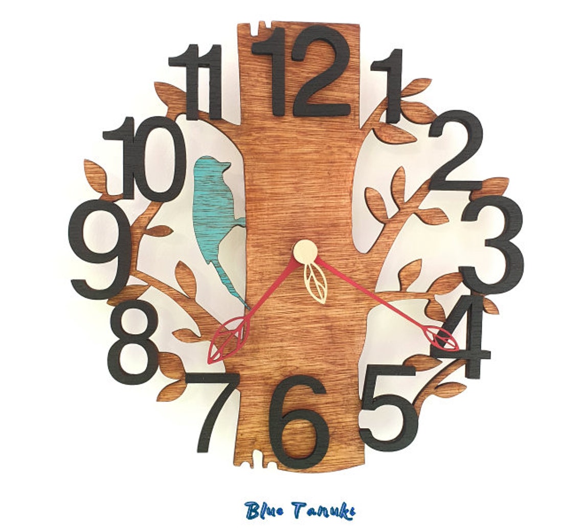 Bird Clock Svg Decorative Wall Clock/ Nature Wall Clock/ - Etsy
