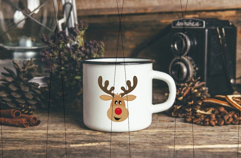 Reindeer Clip Art, Svg, Christmas SVG, Reindeer, Head Svg, Reindeer ...