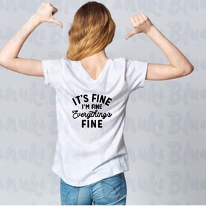 It's Fine I'm Fine Everything's Fine Svg, Fine Svg, Funny Cut File ...