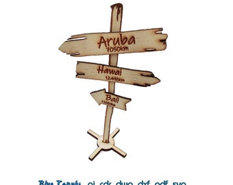 Destination Sign SVG, Destination Arrow Svg, Sign Post Template Svg ...