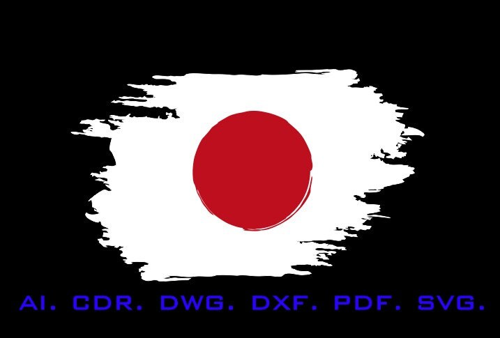 Japanese Flag Clipart, Flag Svg, Japan National Flag, Distressed ...