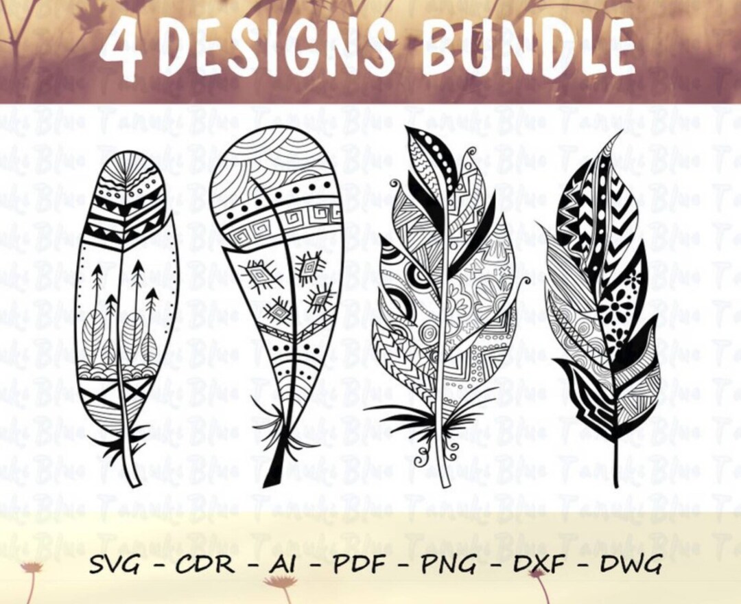 Plume SVG Bundle, oiseaux plume svg, svg plumes, plume dxf, plume png ...