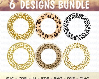 Leopard Print Frame Svg Leopard Print Boarder Frame Leopard Frame ...