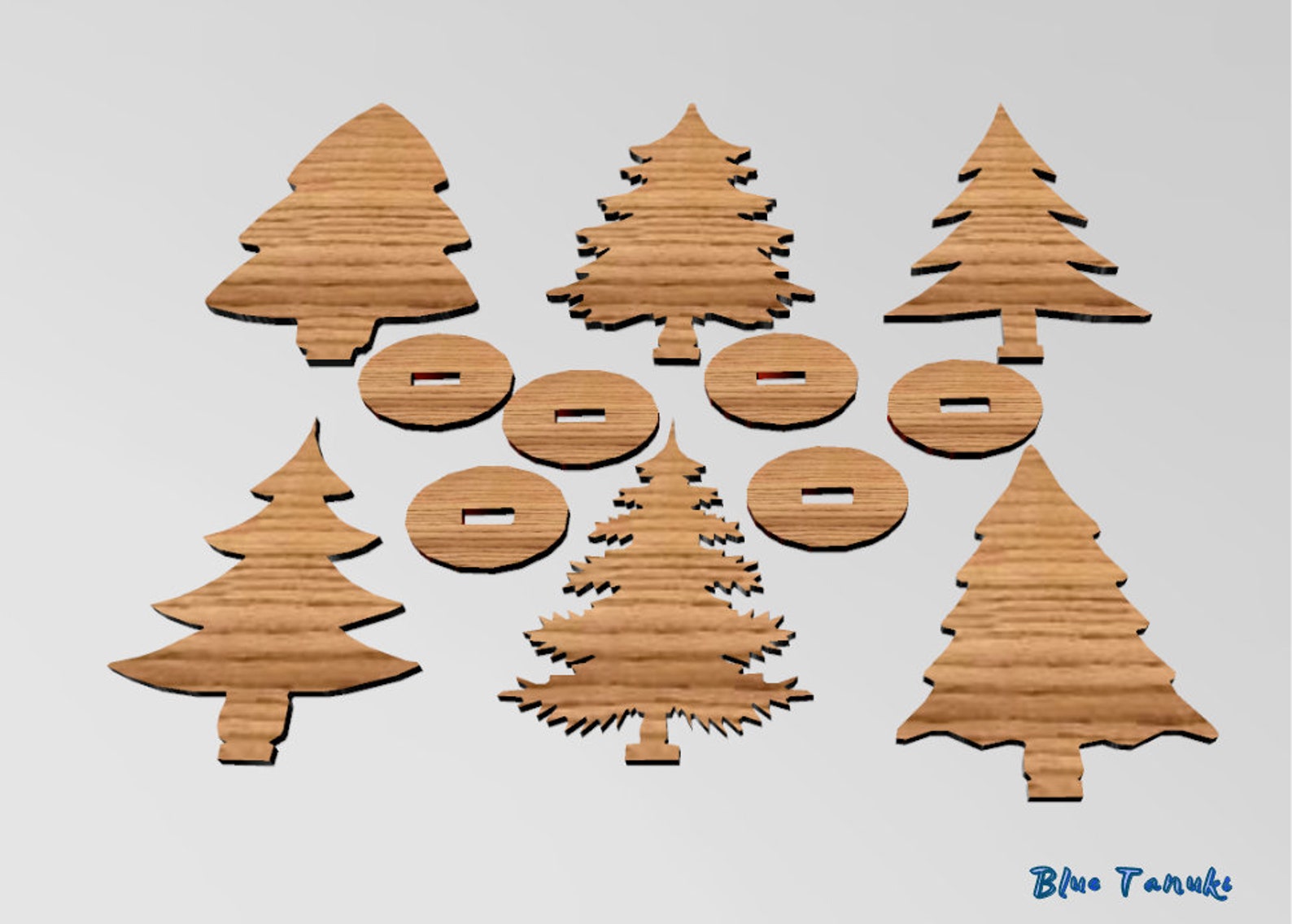 Stand Christmas Tree SVG, Pine Tree, Tree Svg, Tree Silhouette Svg ...