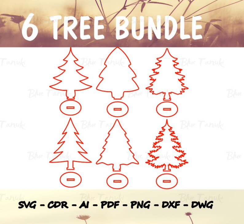 Stand Christmas Tree SVG, Pine Tree, Tree Svg, Tree Silhouette Svg ...