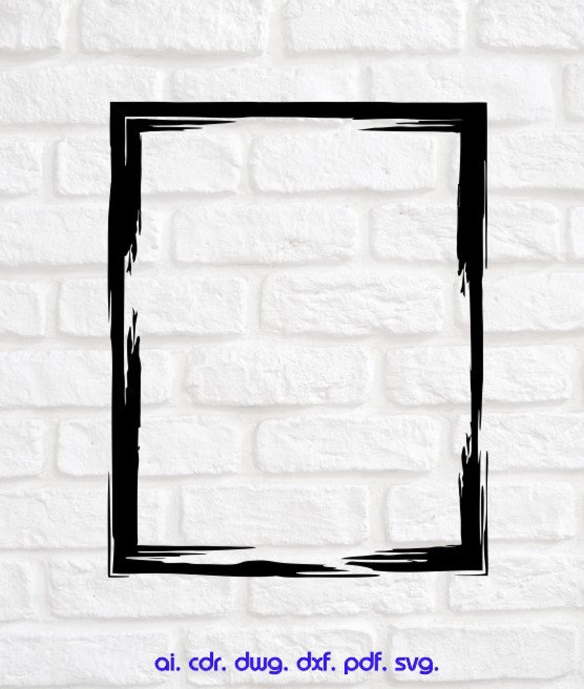 Distressed Frame Svg Grunge Frame Svg Square Frame Svgframe - Etsy