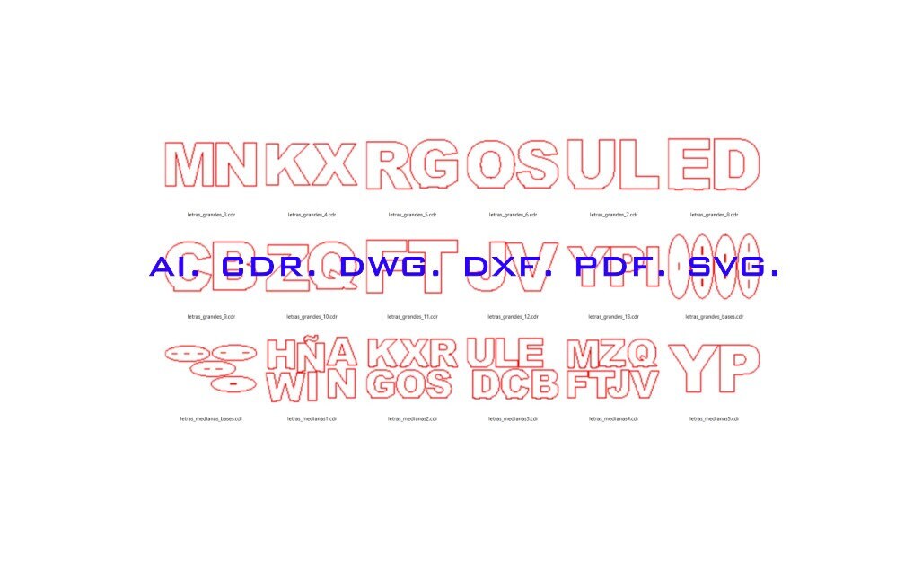 Alfabeto svg vector, letras con base, letras vector Art Archivo de ...