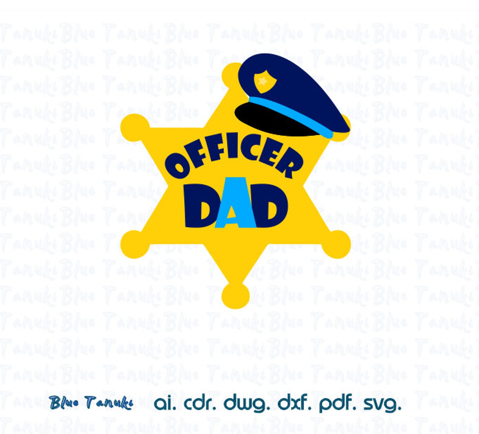 Police Dad Svg, Officer Dad, Police Svg, Police ID, Police Dad Svg File ...