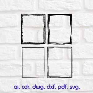 Distressed Frame Svg, Grunge Frame Svg, Square Frame Svg,frame Clipart ...