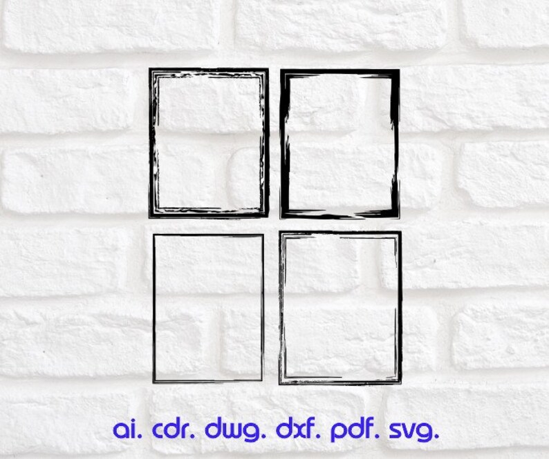 Distressed Frame Svg, Grunge Frame Svg, Square Frame Svg,frame Clipart ...