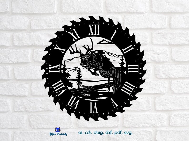 20 Animals Clock Vector Pack / Nature Wall Clock/ Digital Download ...
