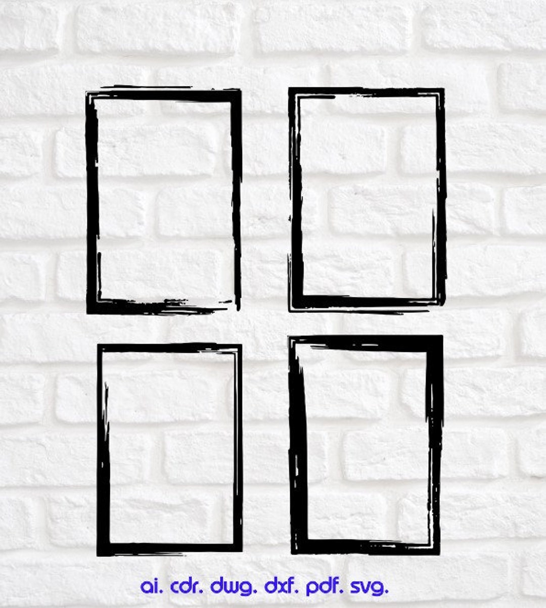 Distressed Frame Svg, Grunge Frame Svg, Square Frame Svg,frame Clipart ...