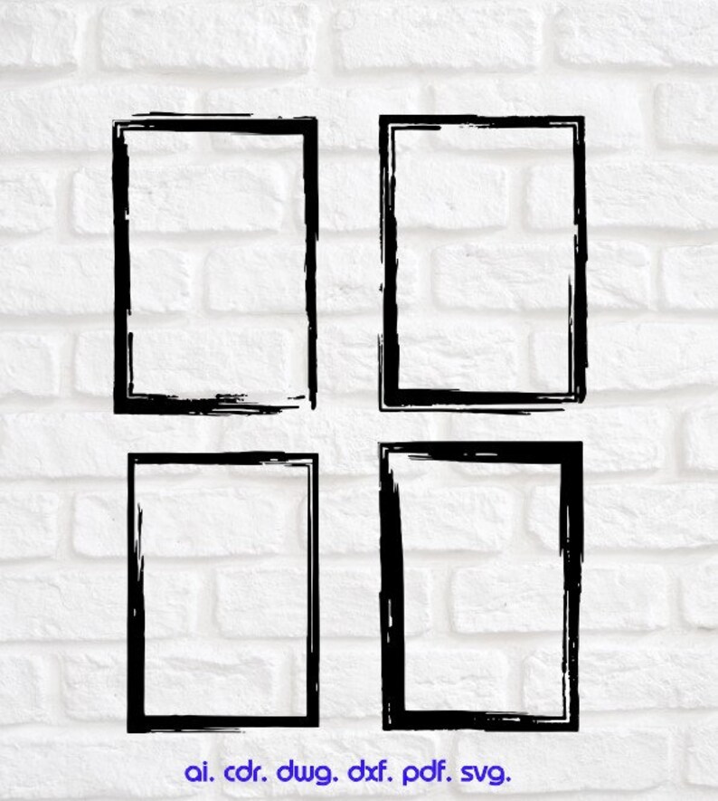 Distressed Frame Svg Grunge Frame Svg Square Frame Svgframe - Etsy