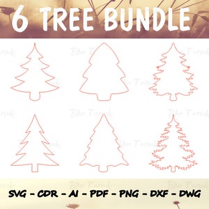 Christmas Tree SVG, Pine Tree, Tree Svg, Tree Silhouette Svg, Tree With ...