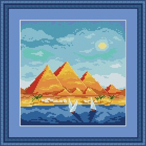 Great Pyramid of Giza PDF Cross Stitch Pattern - Egyptian Pyramids ...