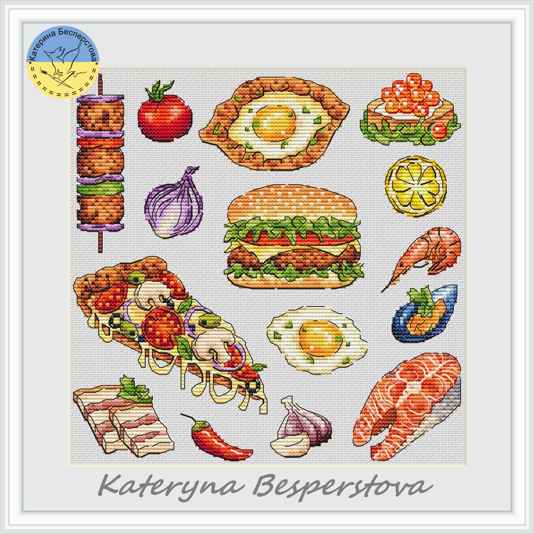 Kitchen Sampler - PDF Cross Stitch Pattern - Needlepoint Pattern ...
