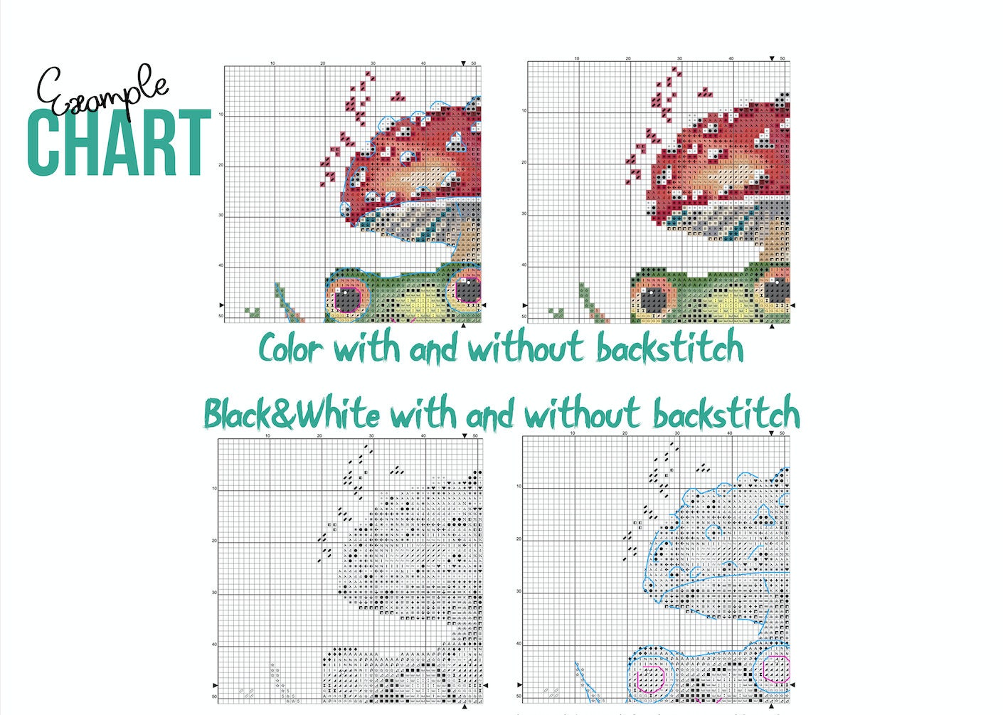 Salmon Color Rose Cross Stitch Pattern - PDF Cross Stitch Red Flower ...