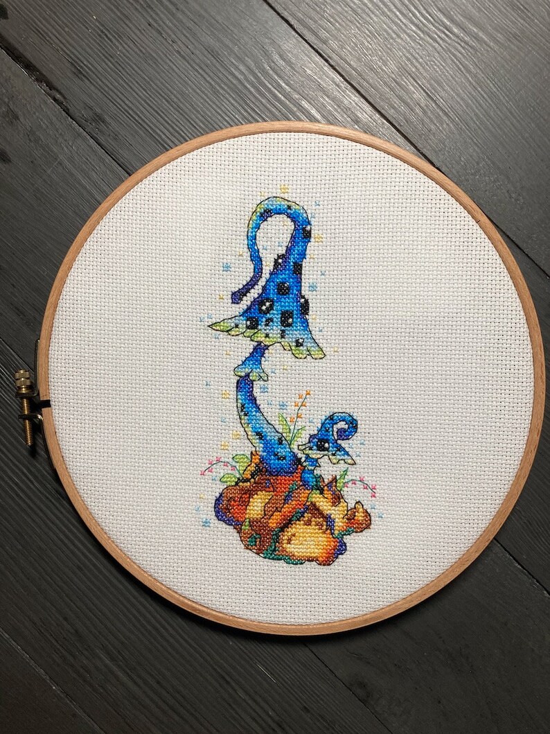 Blue Mushroom PDF Cross Stitch Patterns - Amanita Muscaria Counted ...