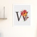 Floral Letter W - Cross Stitch Monogram Pattern W - Folk Traditional ...