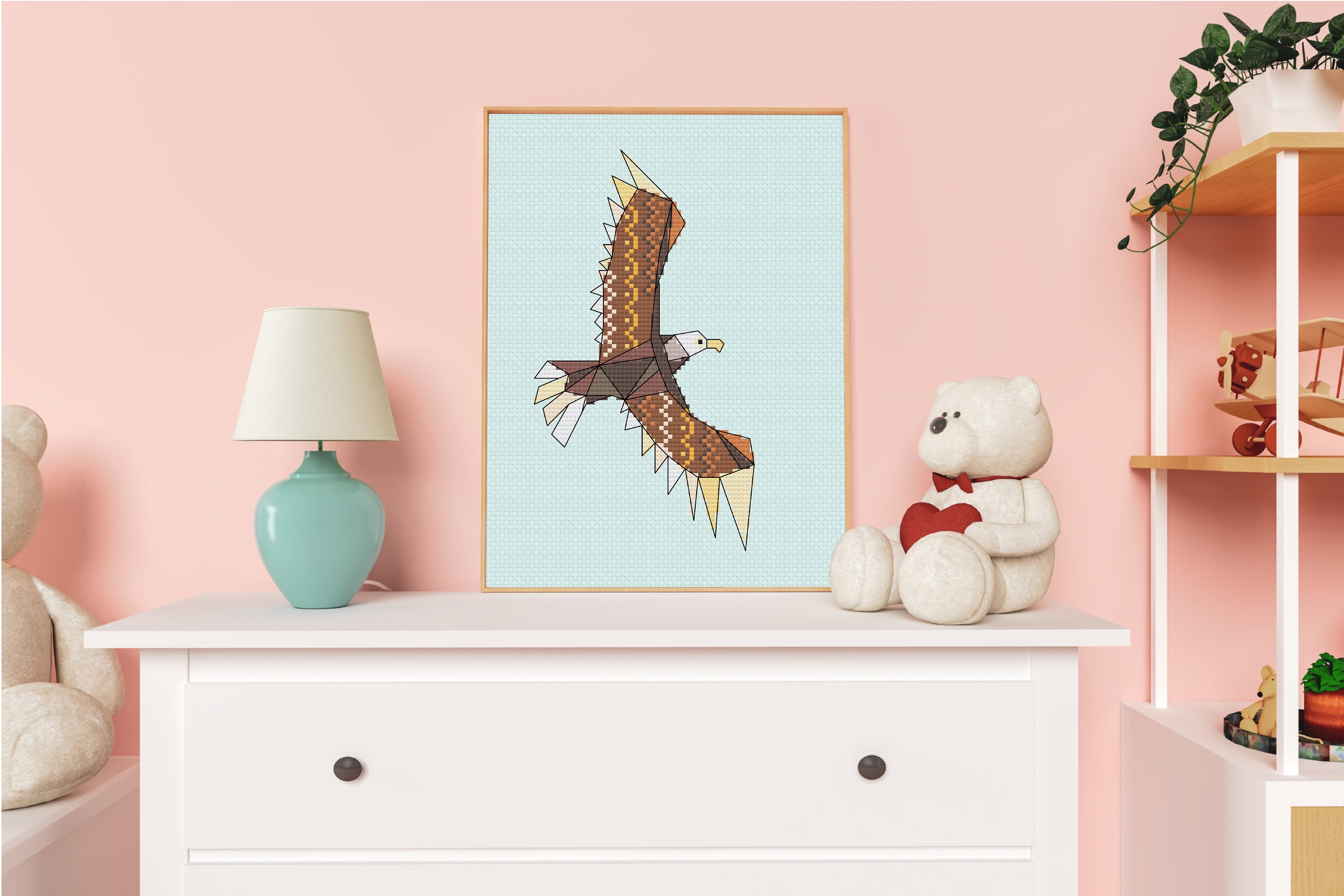 Eagle Geometric PDF Xstitch Pattern - Etsy