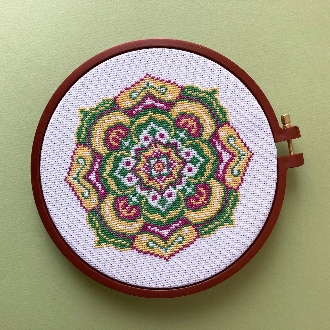 Mandala PDF Cross Stitch Pattern - Mandala Counted Cross Stitch Pattern ...