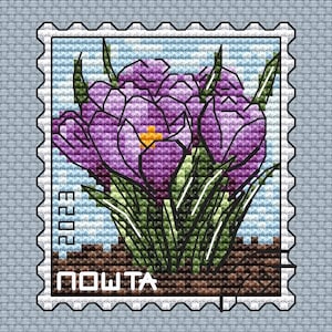 Spring SET Post Stamp PDF Cross Stitch Pattern - Easter Eggs Embroidery ...