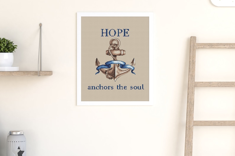 Vintage Anchor PDF Cross Stitch Pattern Hope Anchors the | Etsy