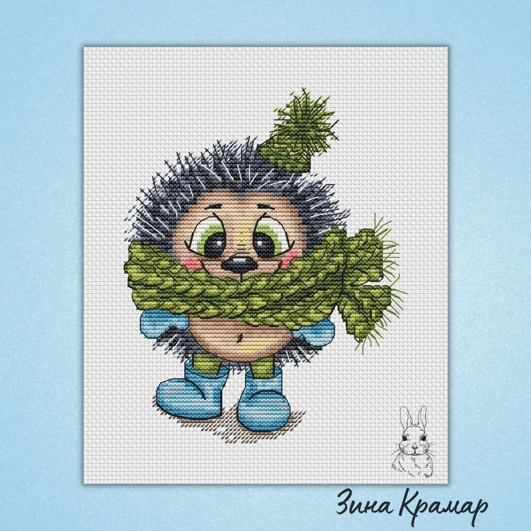 Cute Hedgehog PDF Cross Stitch Pattern Hedgehog Counted - Etsy