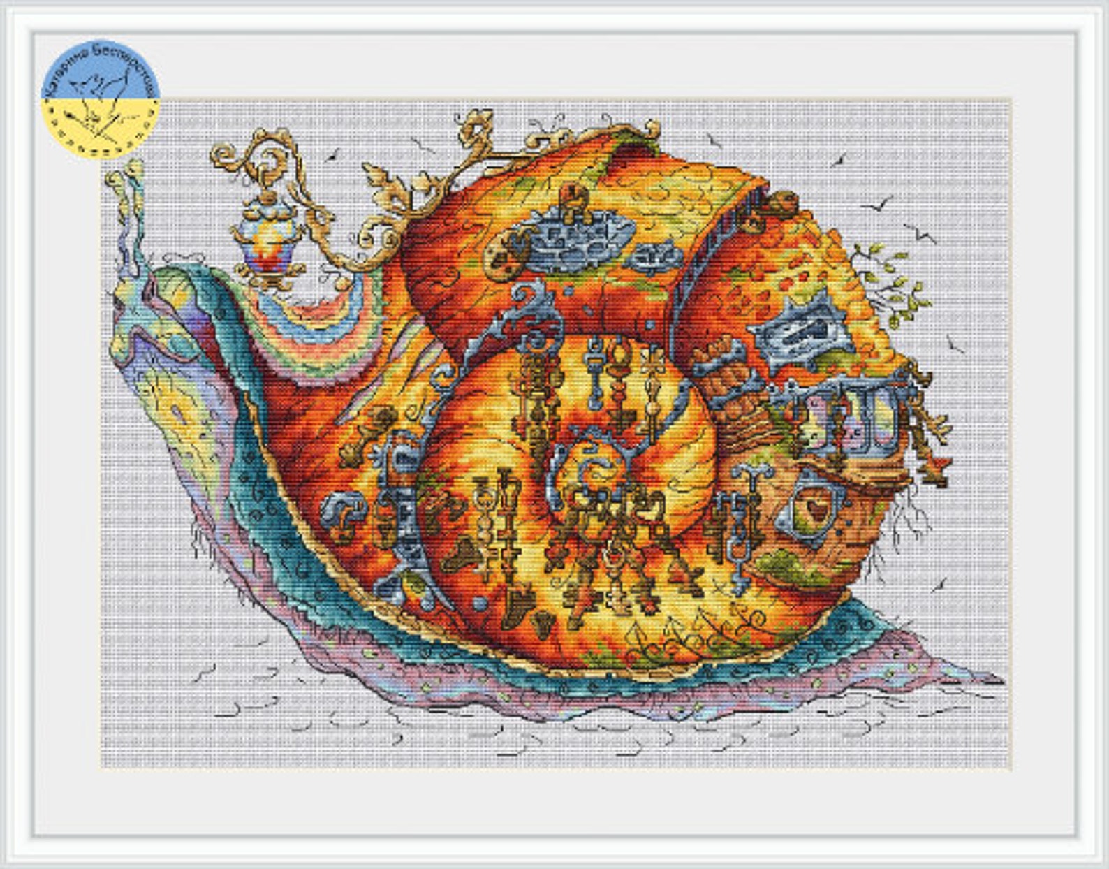 Snail Key Keeper PDF Cross Stitch Pattern Funny Snail - Etsy