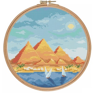 Great Pyramid of Giza PDF Cross Stitch Pattern - Egyptian Pyramids ...