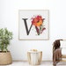 Floral Letter W - Cross Stitch Monogram Pattern W - Folk Traditional ...