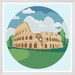 Colosseum PDF Pattern Cross Stitch - Rome Italy - Coliseum Needlepoint ...