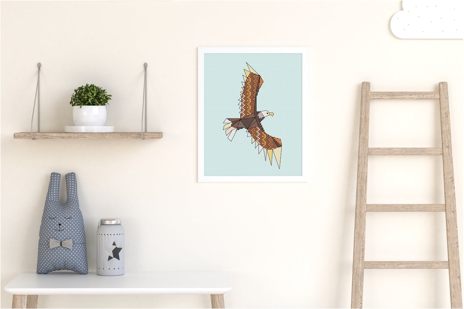 Eagle Geometric PDF Xstitch Pattern - Etsy