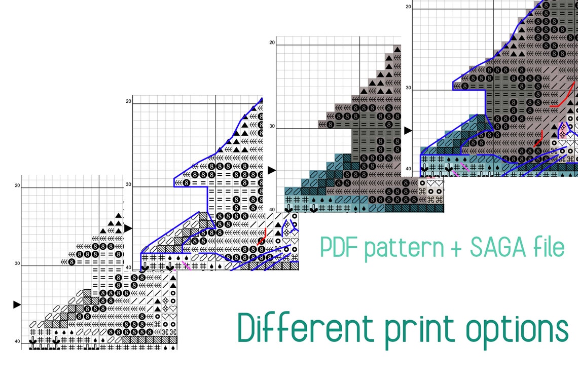 Gurnard Fish PDF Cross Stitch Pattern - Sea Robins Cross Stitch - Gift ...