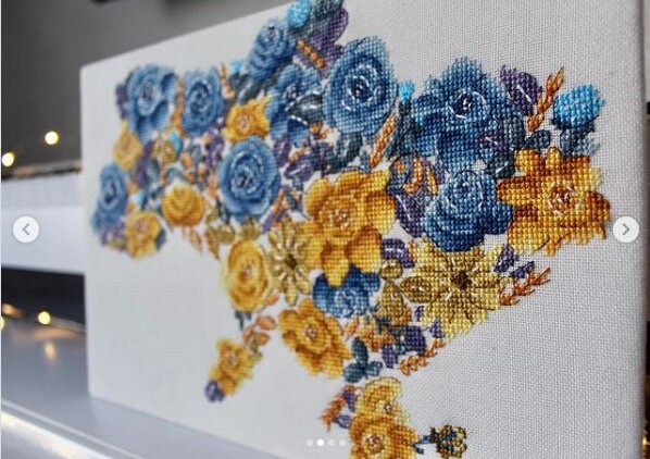 Ukrainian Floral Map PDF Cross Stitch Pattern - Ukraine Map Embroidery ...