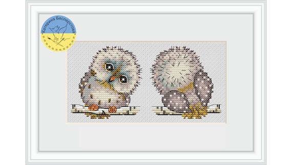 Owl PDF Cross Stitch Pattern Cute Little Owl Cross Stitch - Etsy