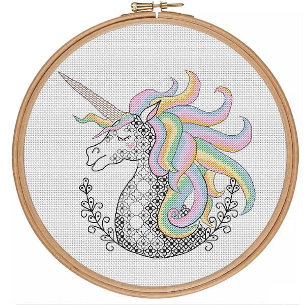 Rainbow Blackwork Pattern - Etsy